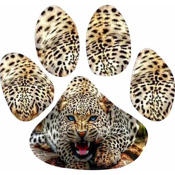 DOPASTICKER Leo.Pard Animal Paw Print Sticker Phone Sticker, Latop ...