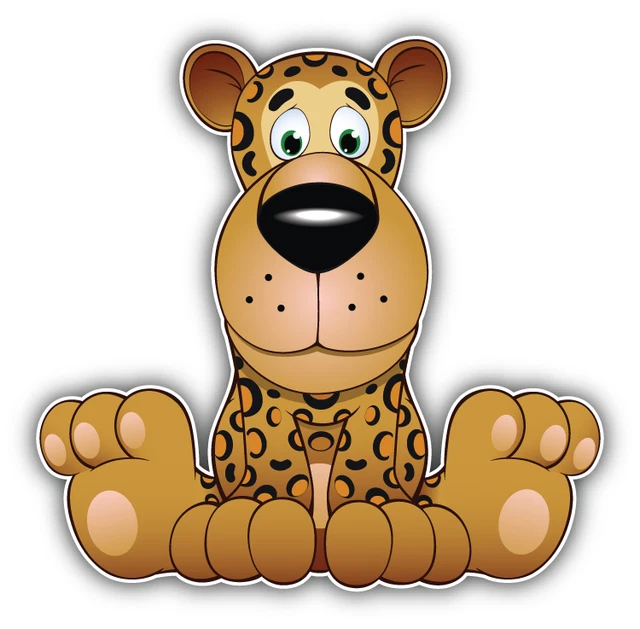DOPASTICKER Leo.Pard Cartoon Sticker Decal Phone Decal Water Bottle ...