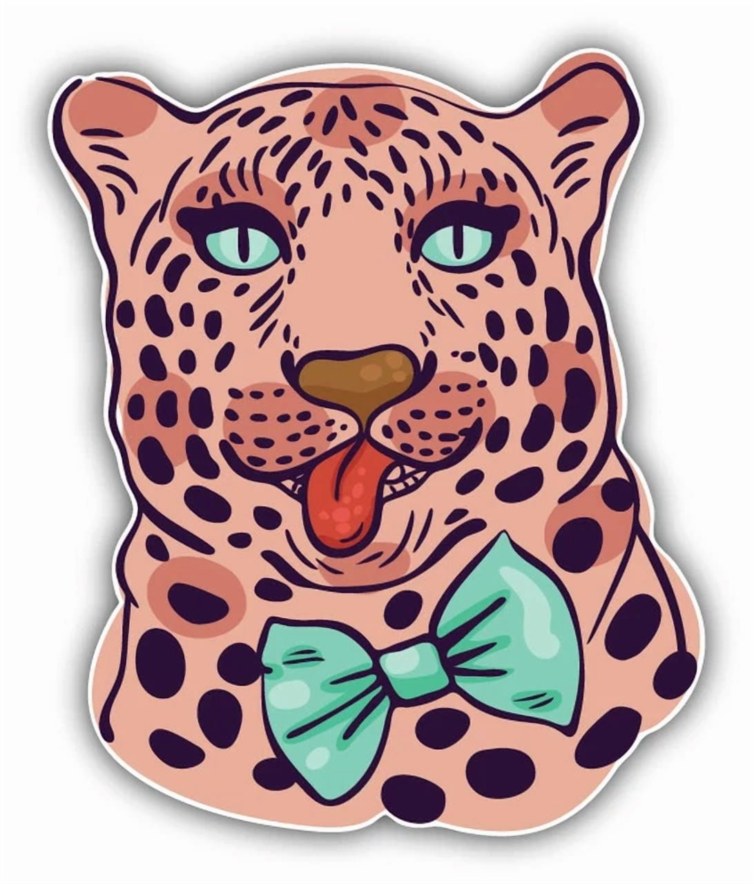 DOPASTICKER Leo.Pard Face Car Sticker Phone Water Bottle Stickers, Cars ...
