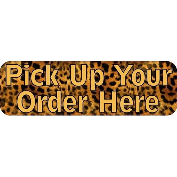 DOPASTICKER Leo.Pard Pick Up Your Order Here Sticker Business Sticker ...