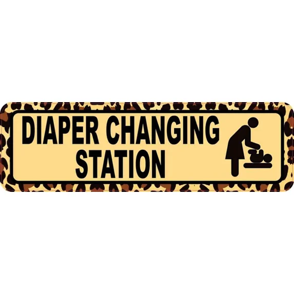 DOPASTICKER Leo.Pard Print Diaper Changing Station Sticker Phone ...