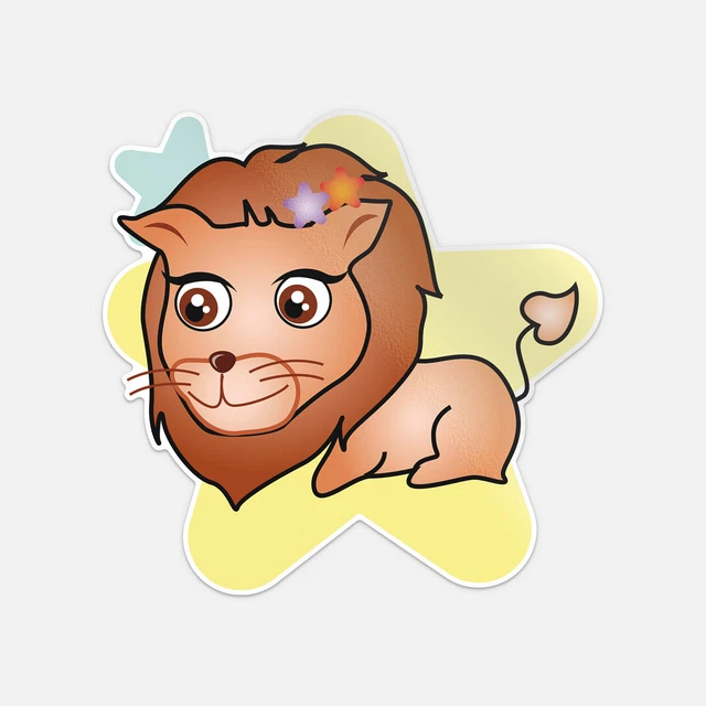 DOPASTICKER Leo Zodiac Sign Cartoon Sticker Decal Phone Decal Water ...