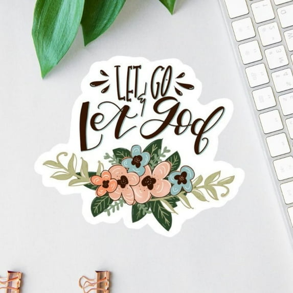 DOPASTICKER Let Go & Let God Sticker, Prayer Stickers, Laptop Sticker ...