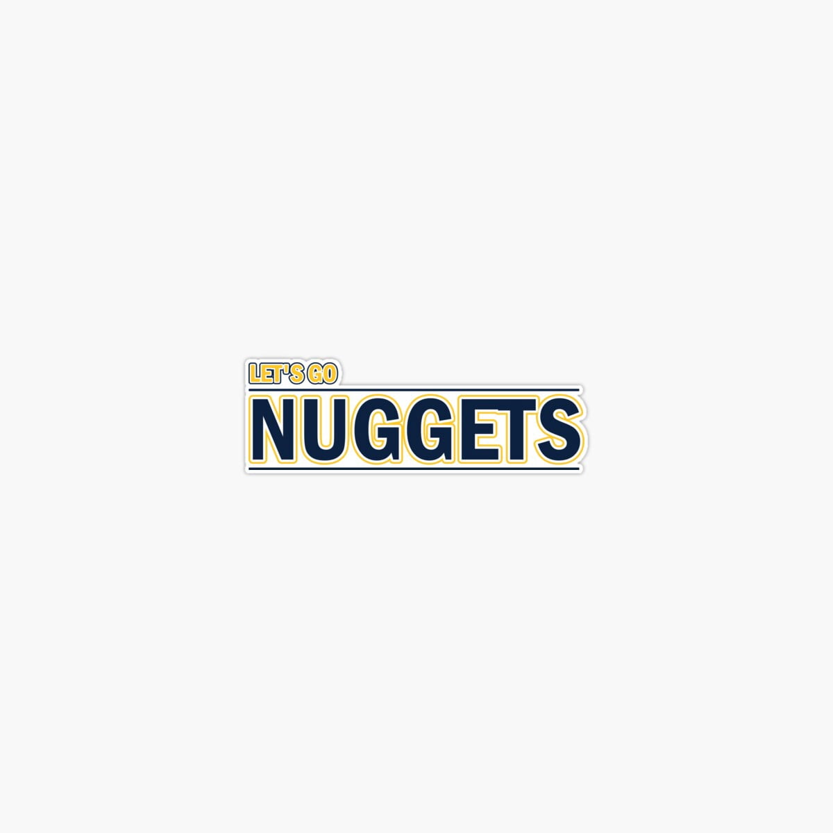 DOPASTICKER Let'S Go Nuggets Sticker, Phone Sticker Car Stickers ...