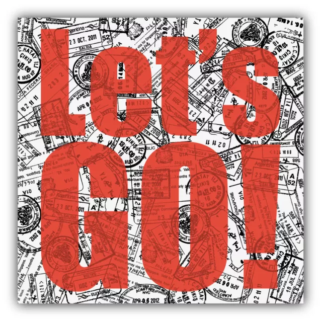 DOPASTICKER Let'S Go Travel Car Sticker Phone Decal Water Bottle ...