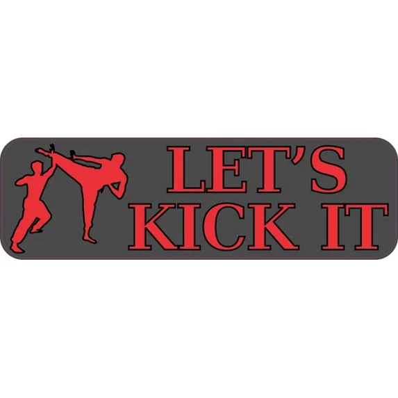 DOPASTICKER Let'S Kick It Karate Sticker Sports Stickers Vehicle ...