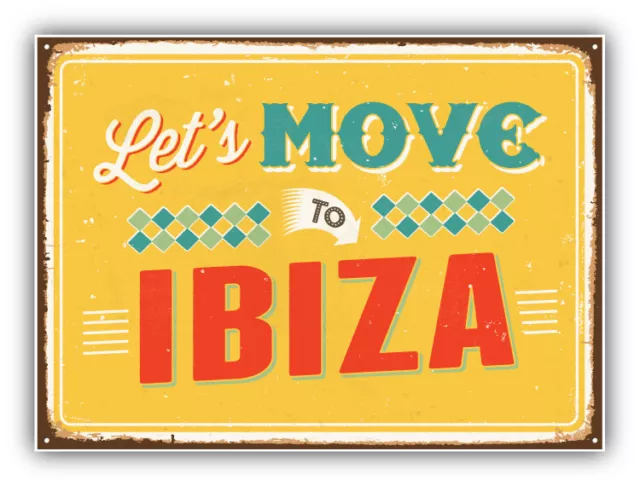 DOPASTICKER Let'S Move To Ibiza Vintage Travel Label Car Sticker Phone ...