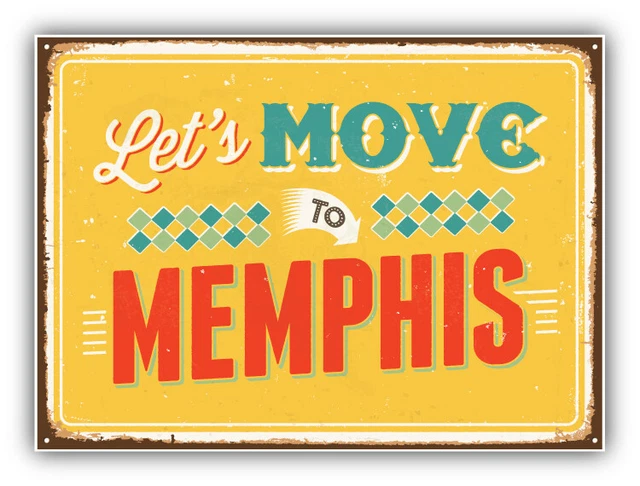 DOPASTICKER Let'S Move To Memphis Vintage Travel Label Car Sticker ...
