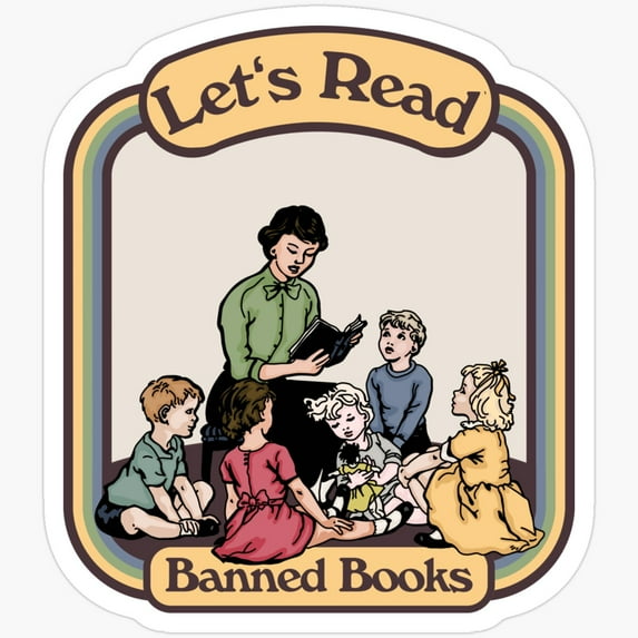 DOPASTICKER Let'S Read Banned Books Sticker. Gift You - Decorate ...