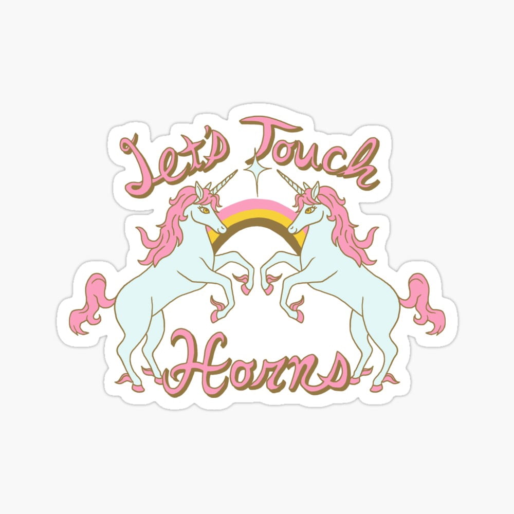 DOPASTICKER Let'S Touch Horns - Hot Trending Sticker Phone Decal Water ...