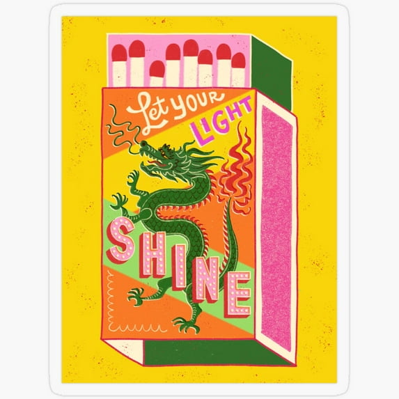 DOPASTICKER Let Your Light Shine Sticker Phone Sticker, Latop Sticker ...