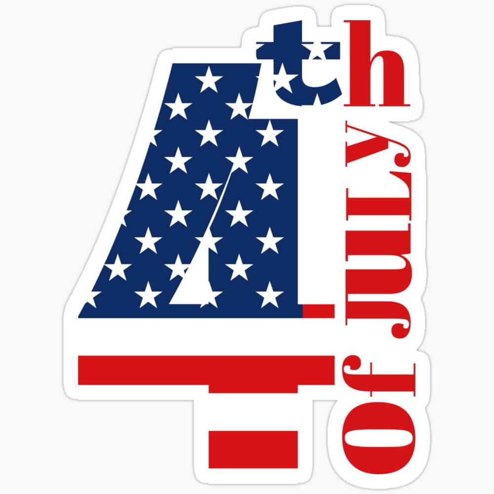 DOPASTICKER Lets Celebrate - 4Th Of July Sticker Fourth Of July Sticker ...