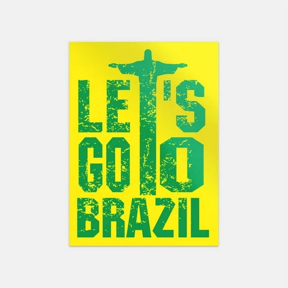 DOPASTICKER Lets Go To Brazil Card Sticker Phone Water Bottle Stickers ...