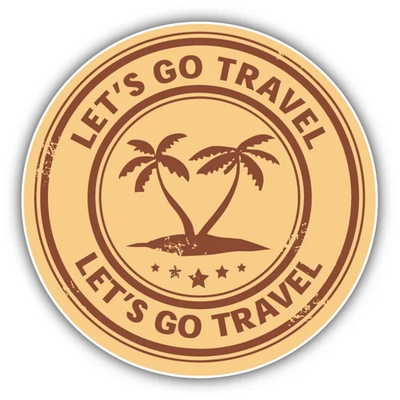 DOPASTICKER Lets Go Travel Palm Beach Vacation Car Sticker Phone Decal ...
