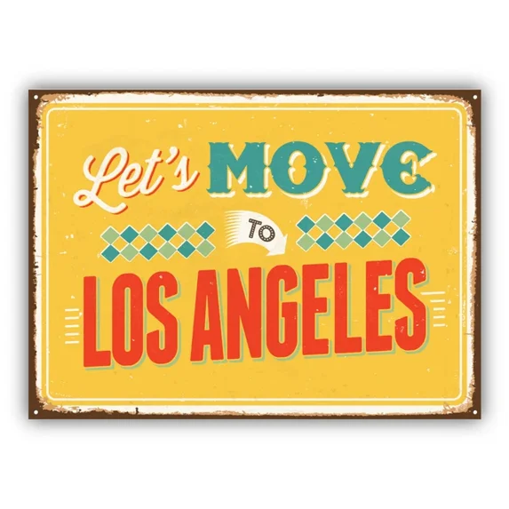DOPASTICKER Lets Move To Los Angeles Vintage Sticker Phone Decal Water ...