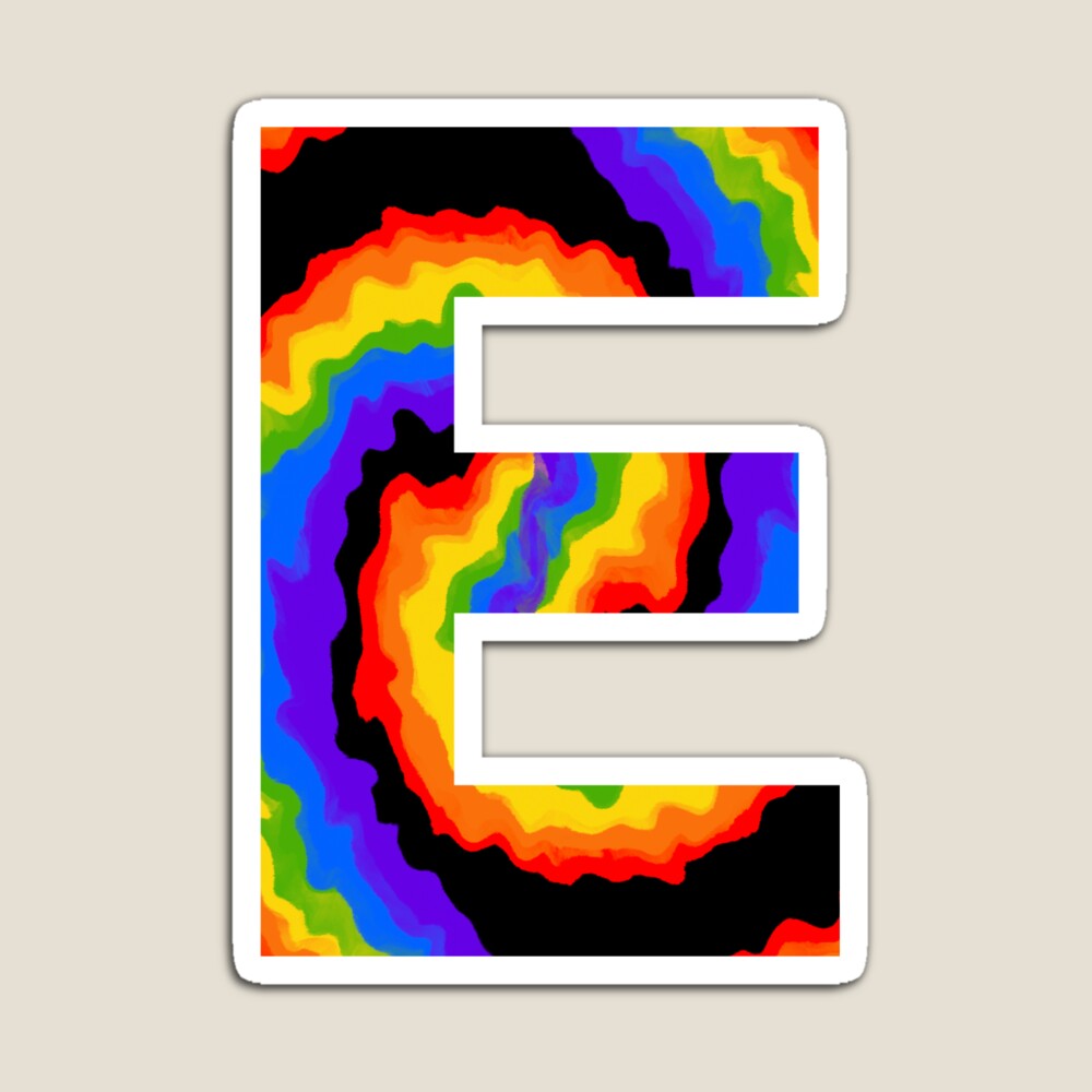 DOPASTICKER Letter E Rainbow Sticker Decorative Laptop, Phone Stickers ...