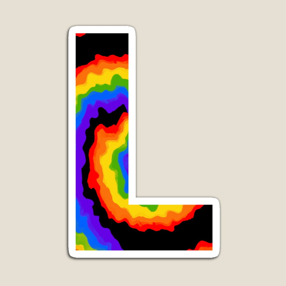 DOPASTICKER Letter L Rainbow Sticker Decorative Laptop, Phone Stickers ...