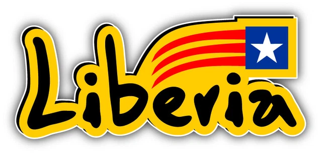 DOPASTICKER Liberia Flag Car Sticker Phone Decal Water Bottle Stickers ...