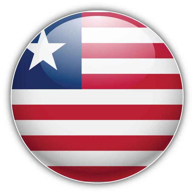 DOPASTICKER Liberia Flag Car Sticker Phone Decal Water Bottle Stickers ...