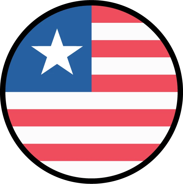 DOPASTICKER Liberia Flag Circle Sticker Decal Phone Decal Water Bottle ...