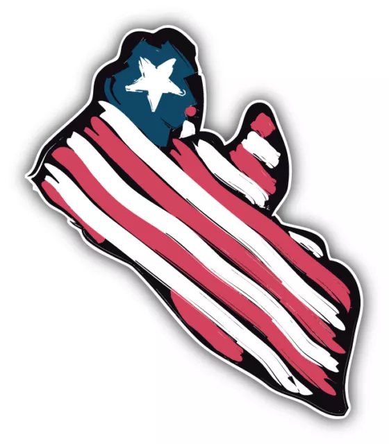 DOPASTICKER Liberia Map Flag Sketch Sticker Decal Phone Decal Water ...