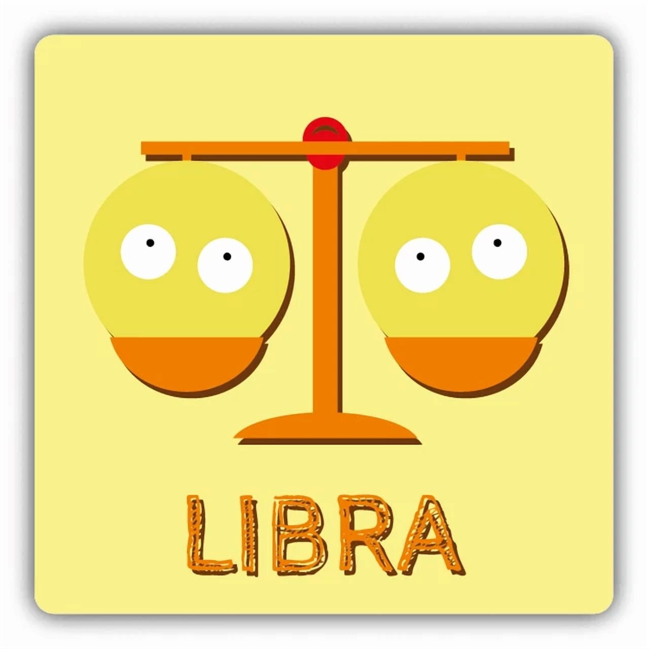 DOPASTICKER Libra Zodiac Sign Cartoon Simple Car Sticker Phone Water ...
