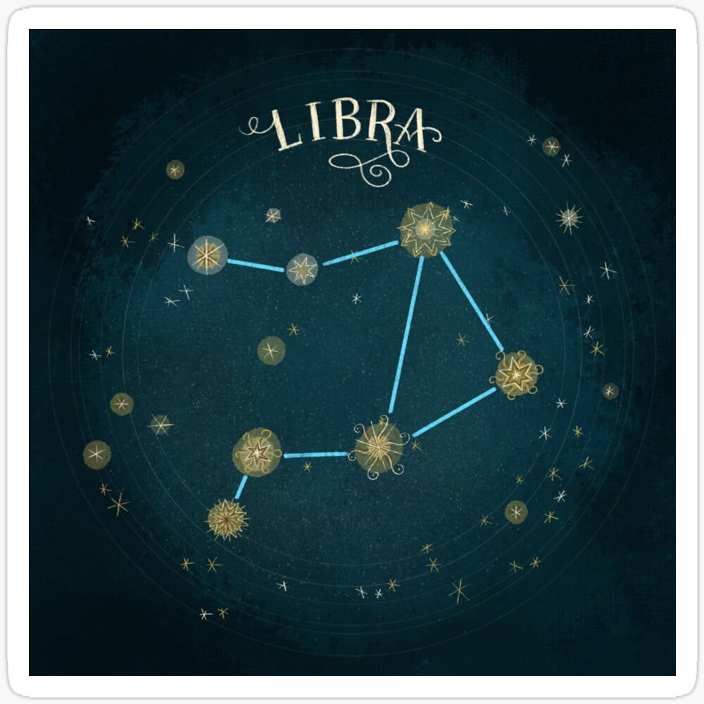 DOPASTICKER Libra Zodiac Sticker Phone Sticker, Latop Sticker, Lover ...