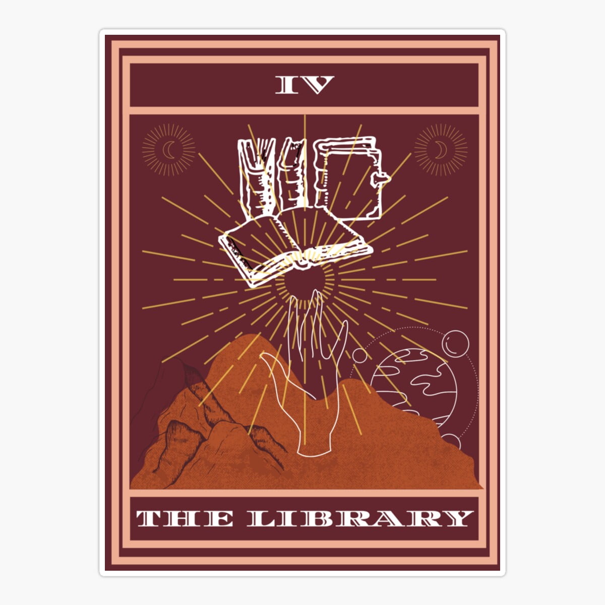 DOPASTICKER Library Tarot Card Sticker, Phone Sticker Car Stickers ...