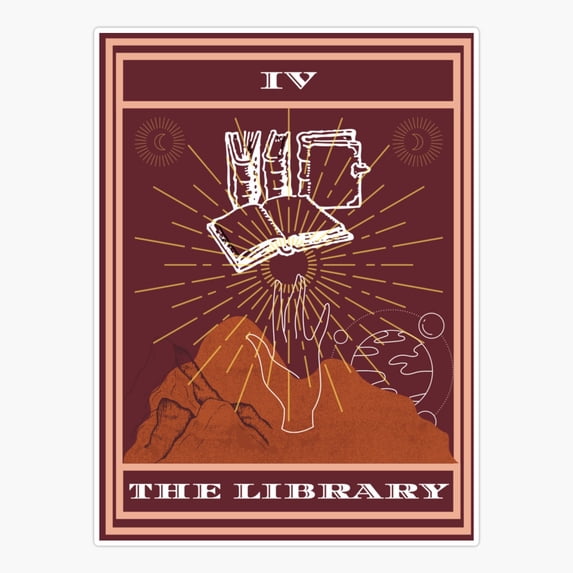 DOPASTICKER Library Tarot Card Sticker, Phone Sticker Car Stickers ...