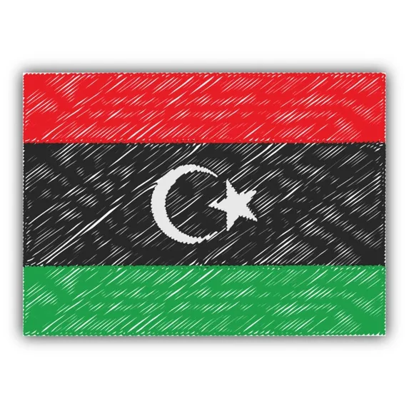 DOPASTICKER Libya Flag Sketch Car Sticker Phone Water Bottle Stickers ...