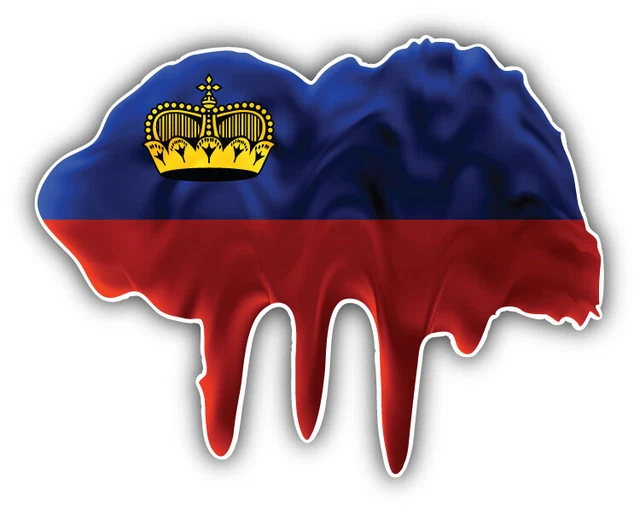 DOPASTICKER Liechtenstein Flag Blot Car Sticker Phone Decal Water ...