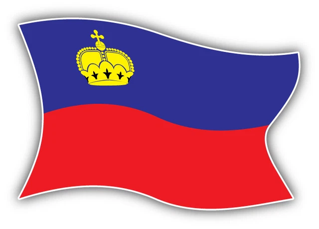 DOPASTICKER Liechtenstein Flag Car Sticker Phone Decal Water Bottle ...