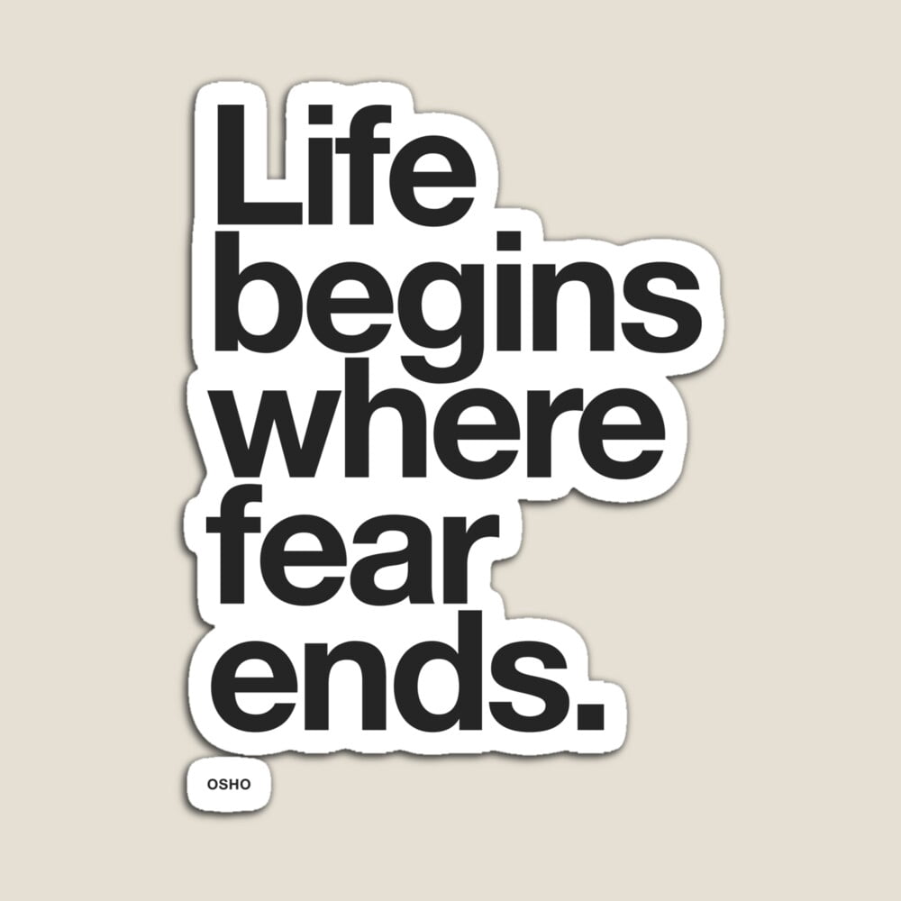 DOPASTICKER Life Begins Where Fear Ends. Sticker Hot Trending Stickers ...