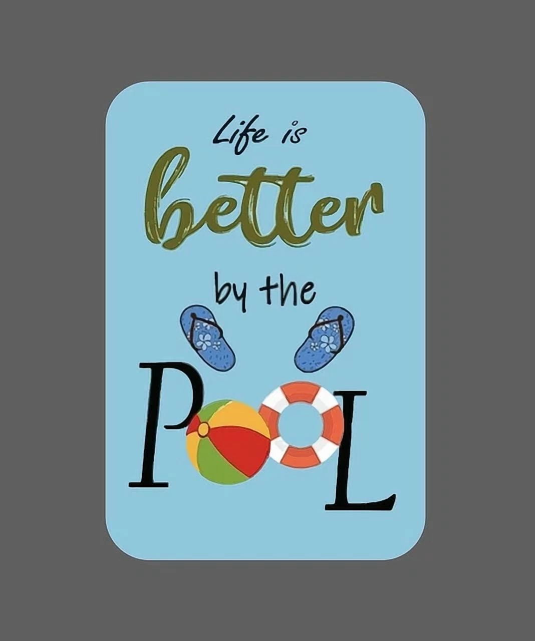 DOPASTICKER Life Is Better By Pool Stickerummer Sandals Sticker Phone ...