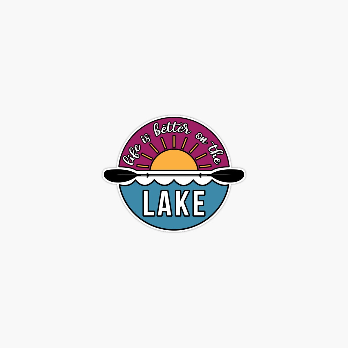 DOPASTICKER Life Is Better On The Lake Sticker, Phone Sticker Car ...