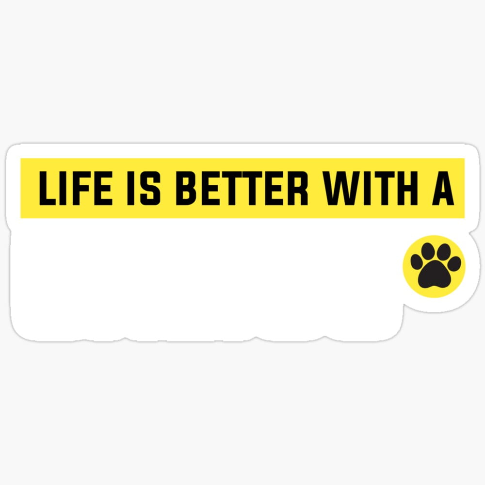 DOPASTICKER Life Is Better With A Calico, Calico Sticker Phone Decal ...