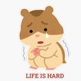 DOPASTICKER Life Is Hard, Sad Hamster Sticker, Phone Sticker Car ...