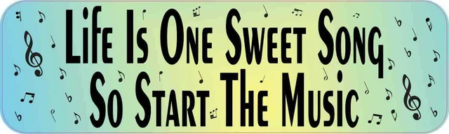 DOPASTICKER Life Is One Sweet Song Sticker Phone Sticker, Latop Sticker ...