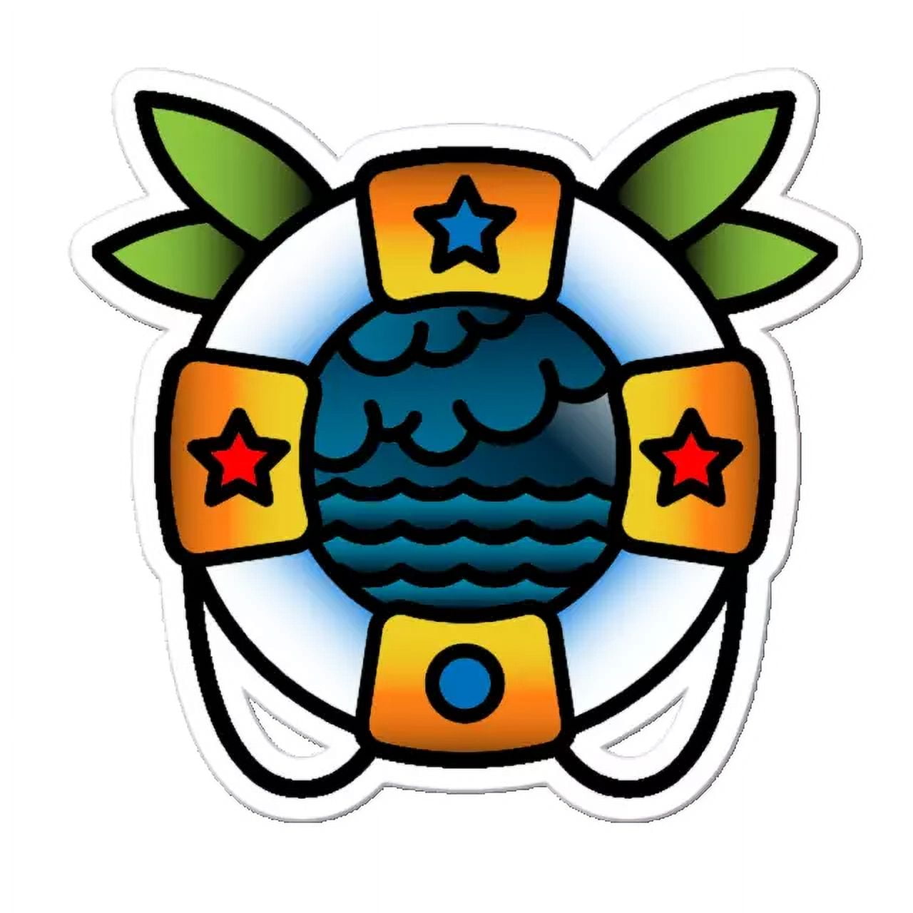 DOPASTICKER Life Preserver Sailor Fishing, Phone Sticker, Latop Sticker ...