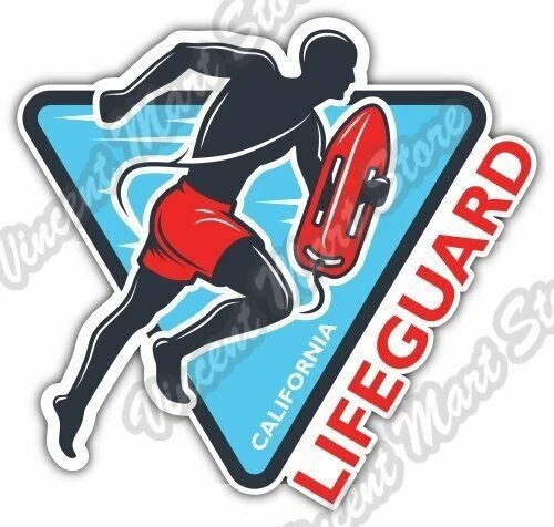 DOPASTICKER Lifeguard Rescue Run Team Ocean Beach Car Window Sticker ...