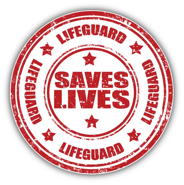 DOPASTICKER Lifeguard Saves Lives Grunge Car Sticker Phone Decal Water ...