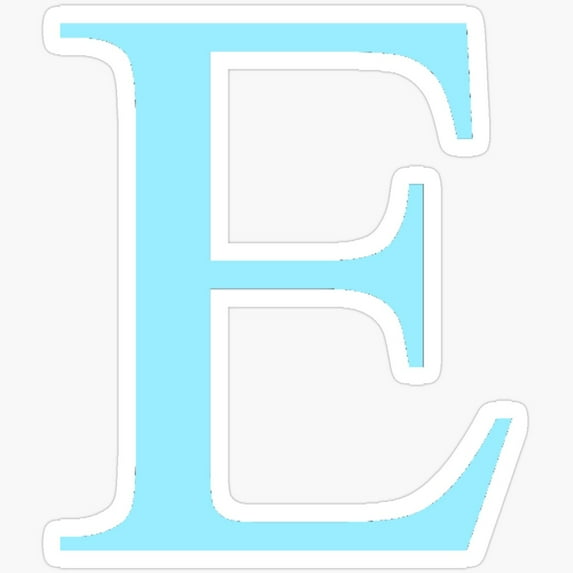 DOPASTICKER Light Blue Epsilon Sticker Waterproof Sticker For Water Bottles, Laptops, Notebooks ...