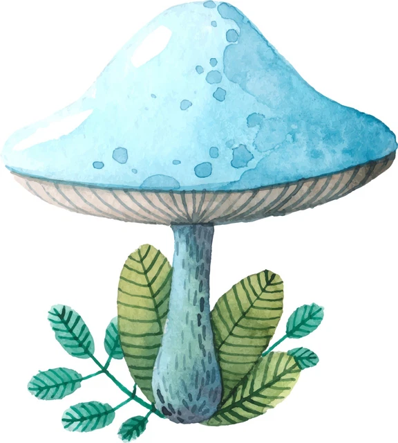 DOPASTICKER Light Blue Mushroom Sticker Trippy Hippie Hippy Peace ...