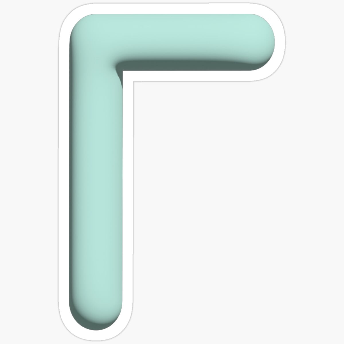 DOPASTICKER Light Green Gamma Bubble Letter Sticker Birthday Gifts ...