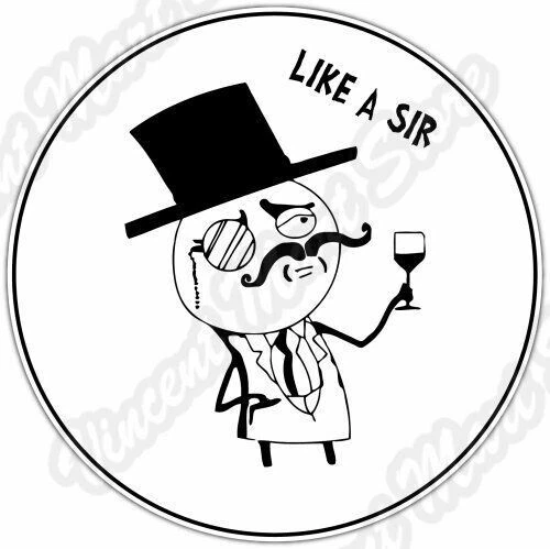 DOPASTICKER Like A Sir Gentleman Lord Mister Car Sticker Decal Phone ...