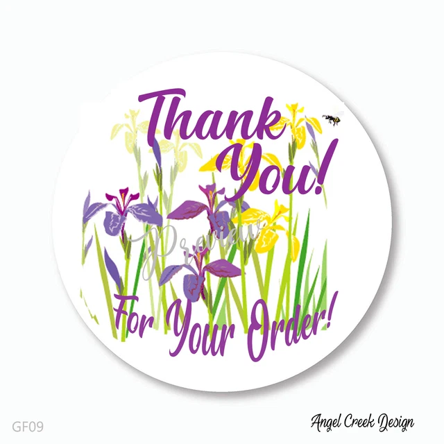 DOPASTICKER Lilies Flower Thank You Stickers Scrapbook Stickers Phone ...