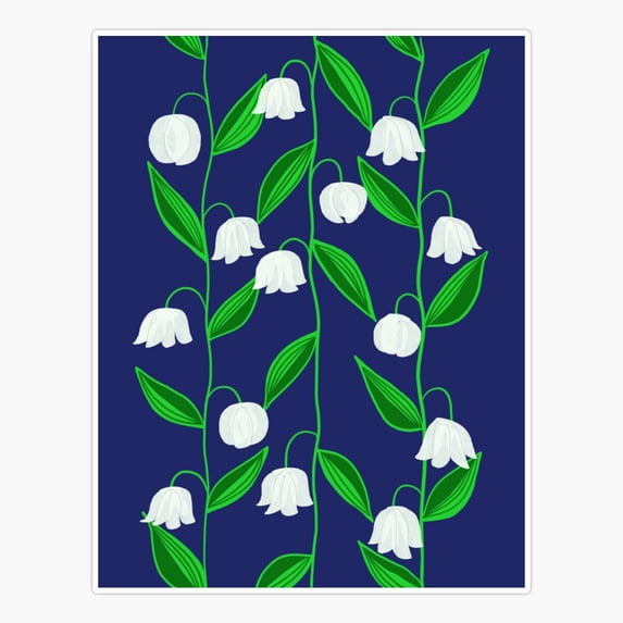 DOPASTICKER Lily Of The Valley Sticker, Phone Sticker Water Bottle ...