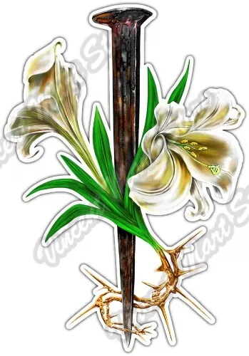 DOPASTICKER Lily Spike Thorns Flower Flowers Christian Car Sticker ...