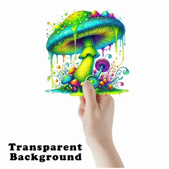 DOPASTICKER Lime And Blue Mushroom Sticker - Design Preview Only ...