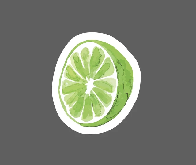 DOPASTICKER Lime Sticker Illustration Sticker Phone Sticker, Latop ...